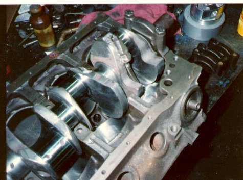 Checking clearances yet again. Part of the flange by the oil pump boss ...